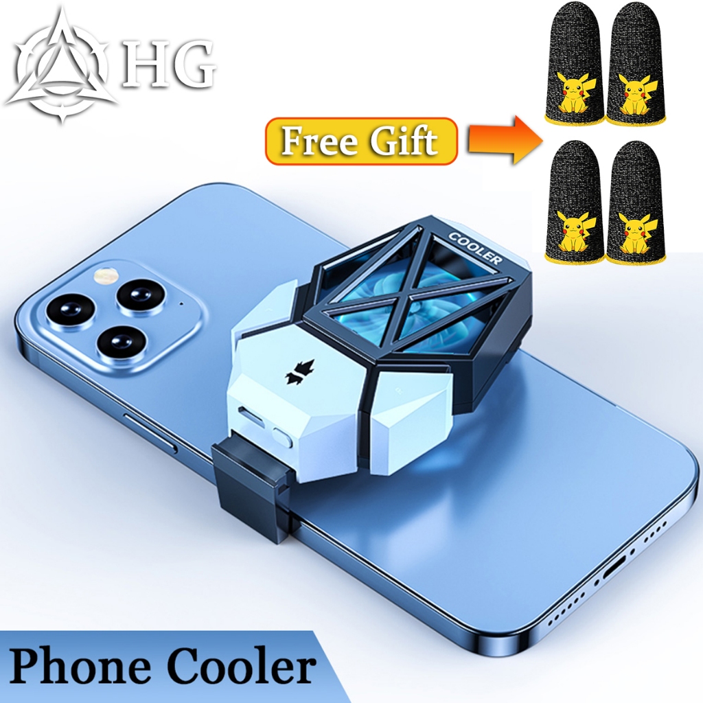 HG Universal Mobile Phone Cooling Fan Radiator Turbo Hurricane Game ...