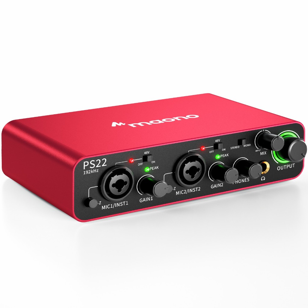 Maono PS22 Professional Audio Interface Audio Mixer for PC,Phone ...