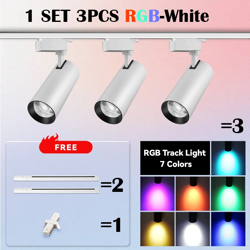 Whole Set RGB Track Light Spotlight Colorful Lamp Stage Lighting ...
