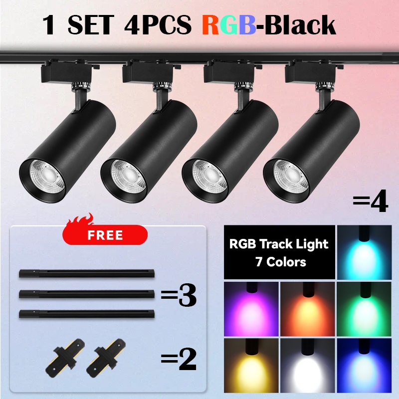 Whole Set RGB Track Light Spotlight Colorful Lamp Stage Lighting ...