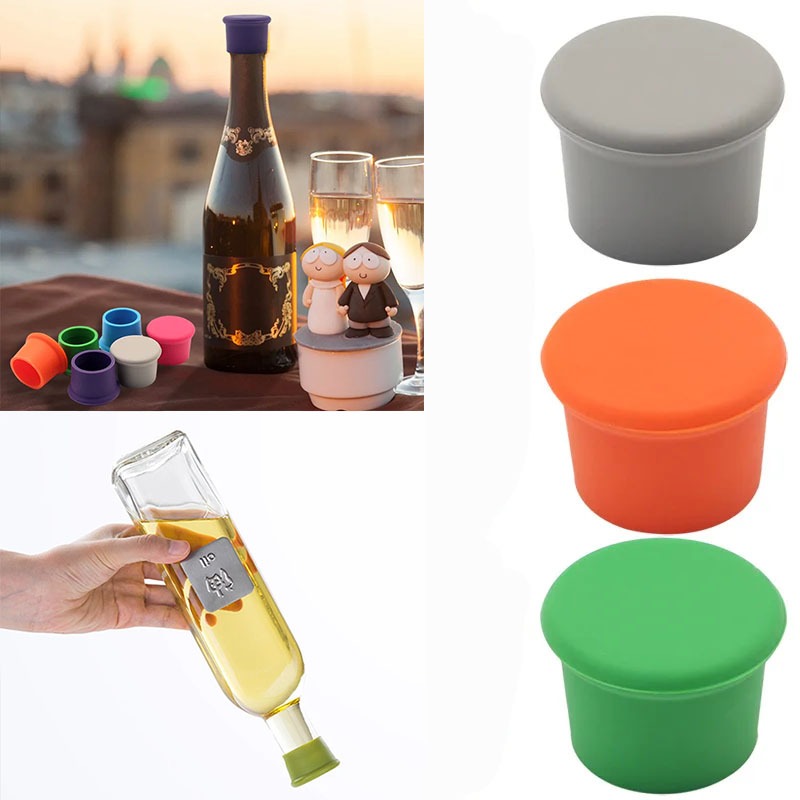 Silicone Cap Wine Beer Cover Bottle Stopper Caps Strong Keeping Bottle ...