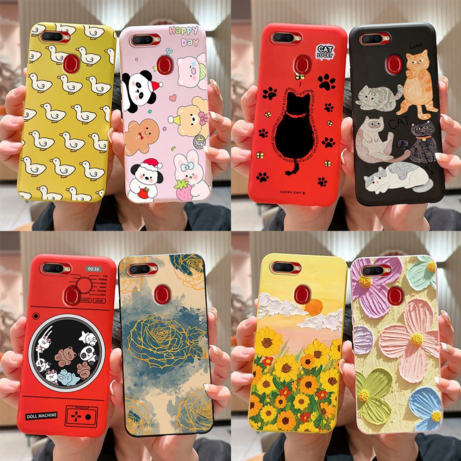 For OPPO A5s AX5s A7 AX7 A7n A12 A12s A11k Case Cute Cartoon Painted ...