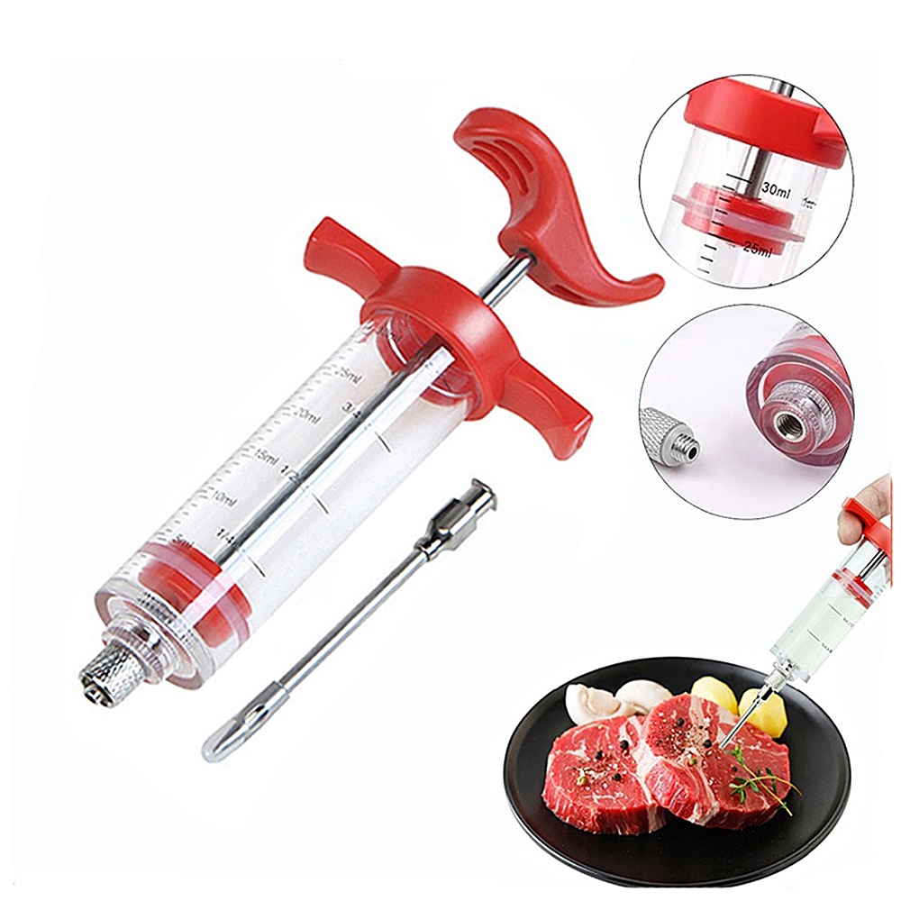 Barbecue Marinade Injector Pork Steak Meat Sauces Syringes BBQ Poultry ...