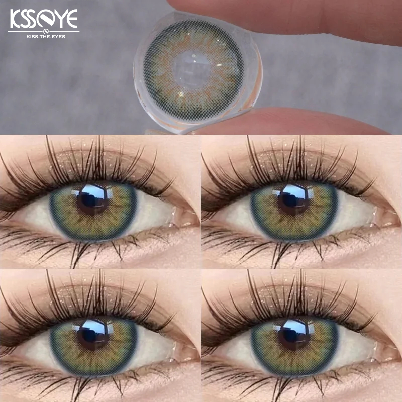 2pcs Myopia Contact Lenses with Grade (0-8.00) KSSEYE Soft Lenses 14 ...