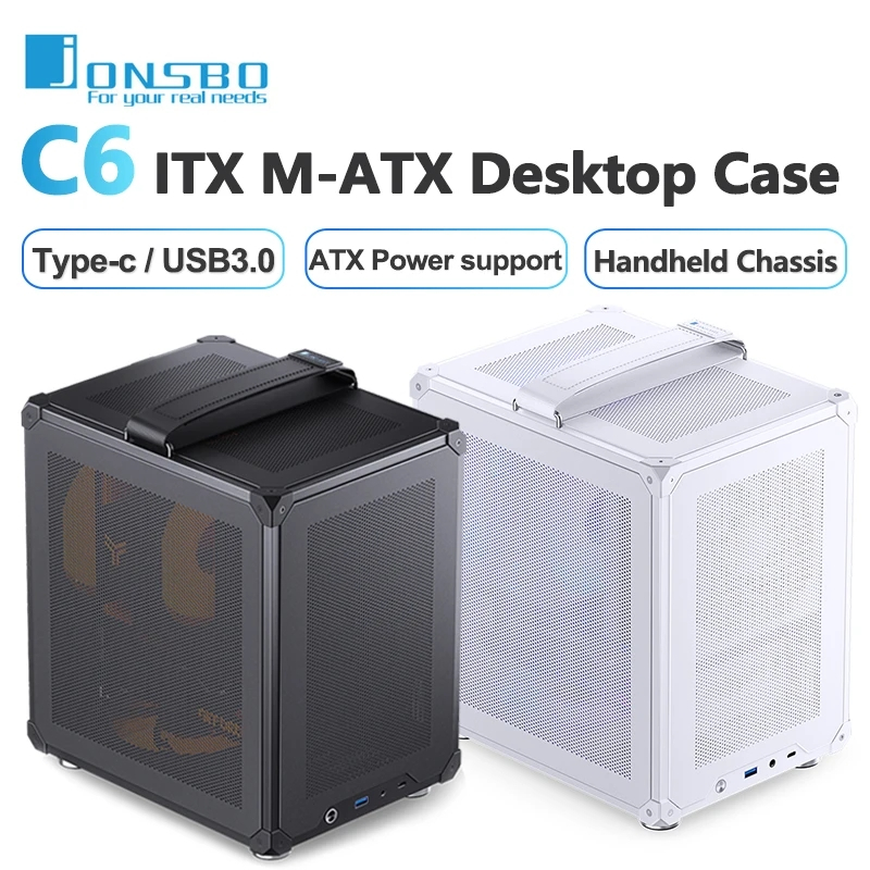 JONSBO C6 ITX/MATX Home/Office Mini Desktop PC Case Type-C interface ...