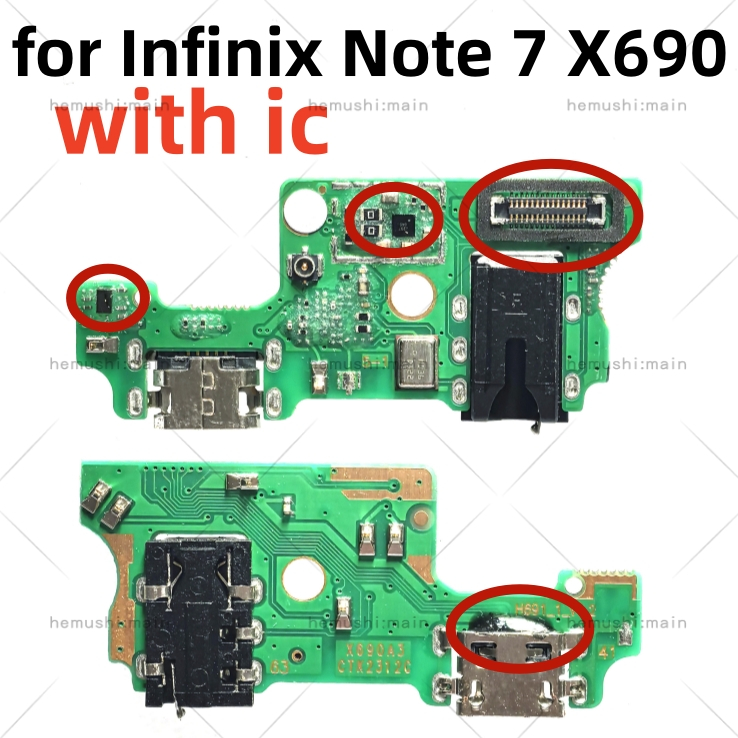 USB Charging charger port board for Infinix Note 7 X690 with IC USB ...