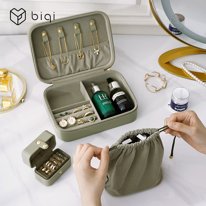 CASEGRACE Jewellery Box Organizer Travel Jewelry Box With Drawing Bag ...