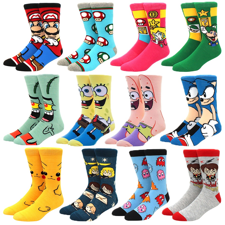 Cartoon Games Brother Socks Anime Trend Men's Socks Magician Cosplay ...