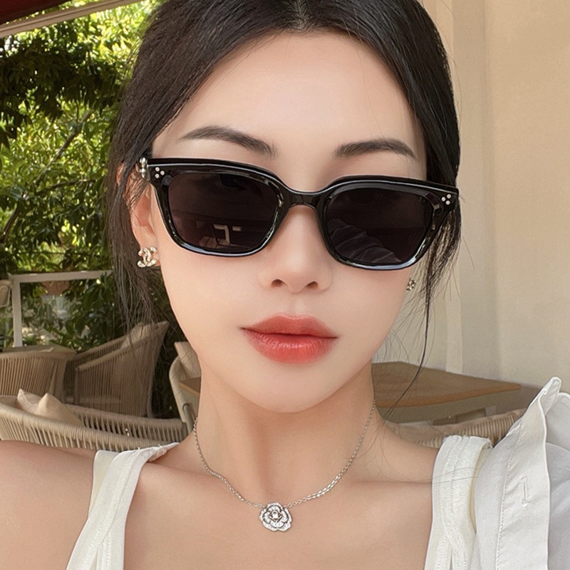 Retro Wood Grain Leg Small Frame Sunglasses Trend Personality Women's ...