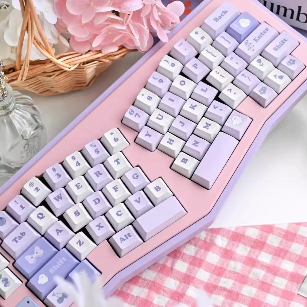 140 Keys Flowers Cute Style Keycaps Set Cherry Profile PBT Dye ...