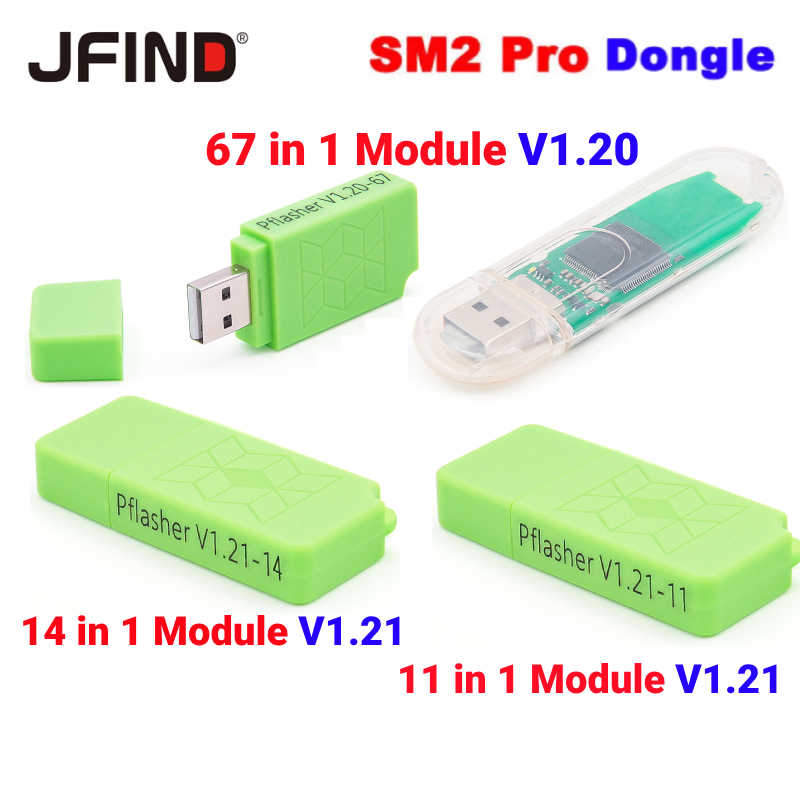 67 IN 1 USB Dongle for SM2 PRO J2534 VCI PCM FLASH BENCH V1.20 V1.21 ...