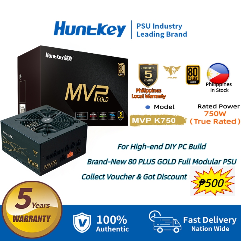 Huntkey MVP-Series K750 750W Gold PSU 750/850 Watts 80+ Full Modular ...