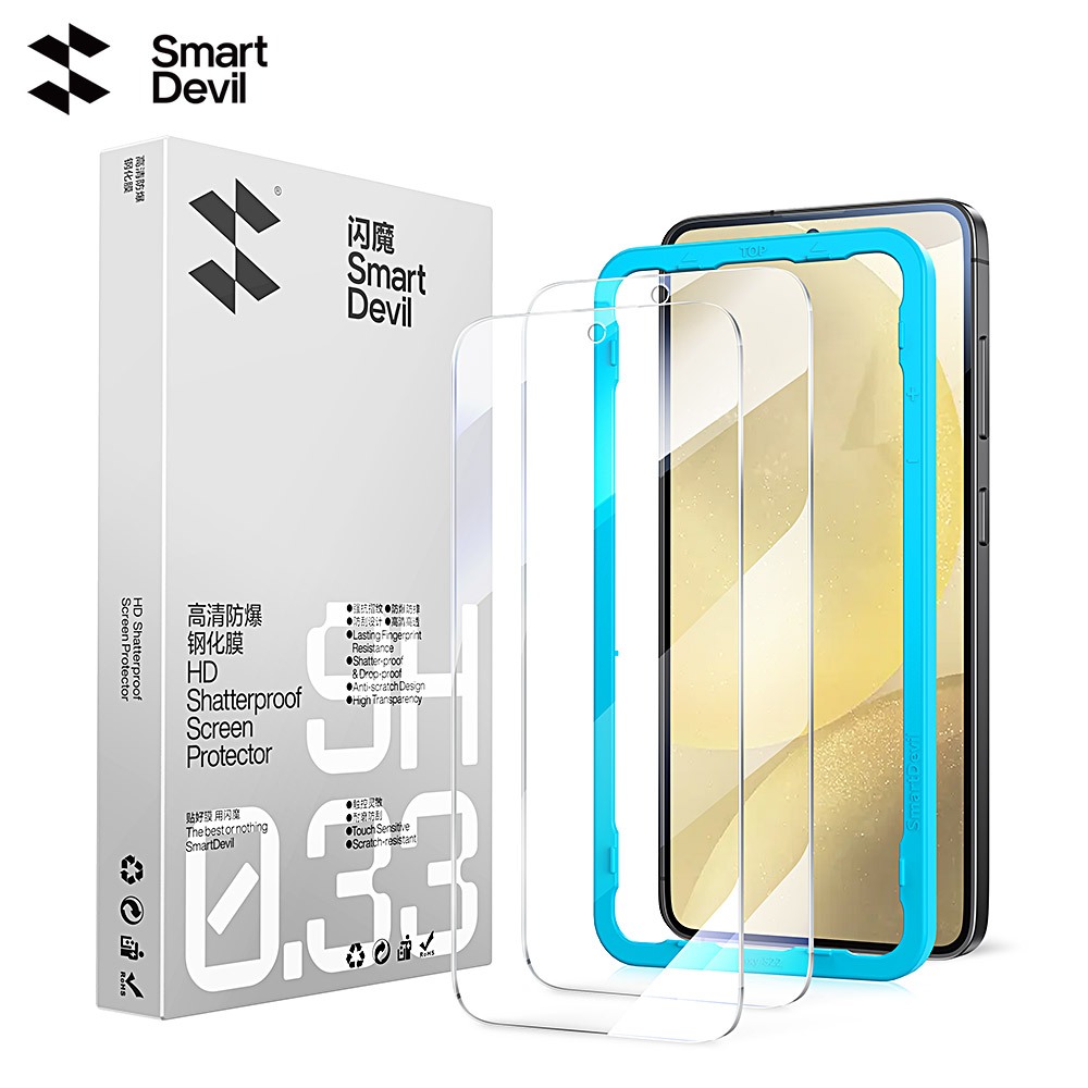 SmartDevil Tempered Glass For Samsung S25/S24ultra/S23+/S22 Anti-Peep Film Full Wrap Full Screen ...