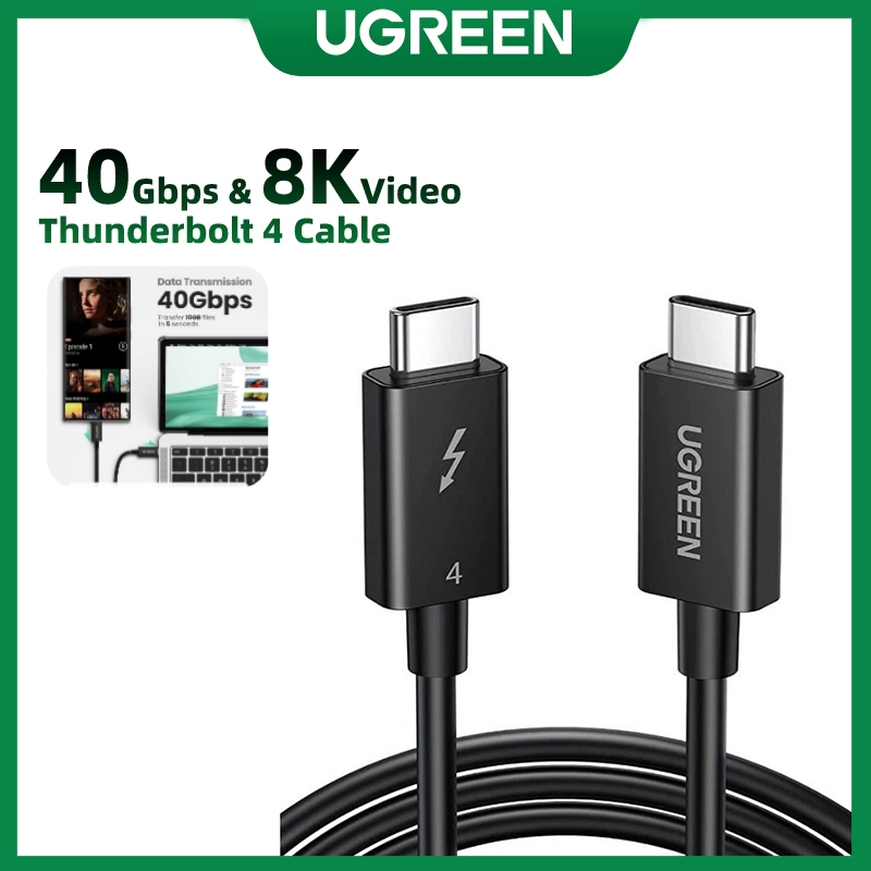 UGREEN Thunderbolt 4 Cable 40Gbps 8K@60Hz USB Type C to Type C Cable PD100W 5A Fast Charging ...