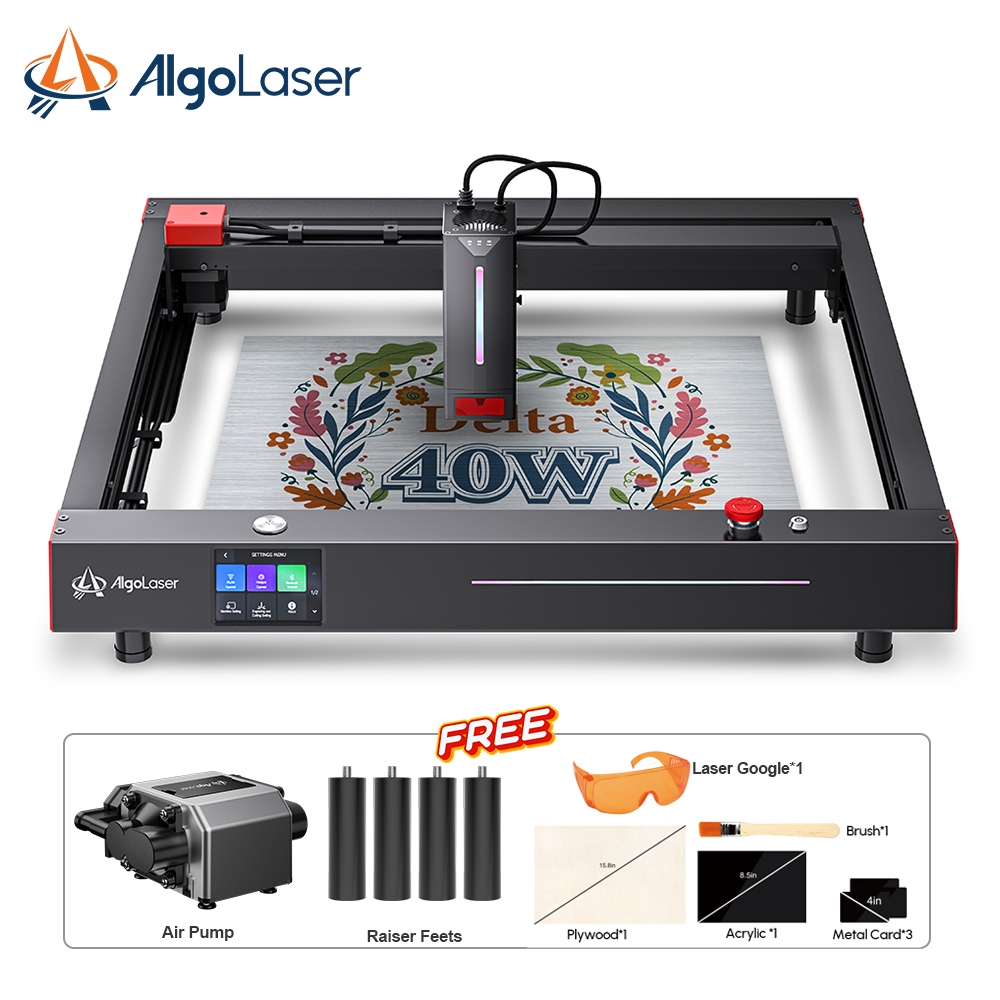 216W AlgoLaser Delta Laser Engraver Machine 3.5'inch TouchScreen Laser ...