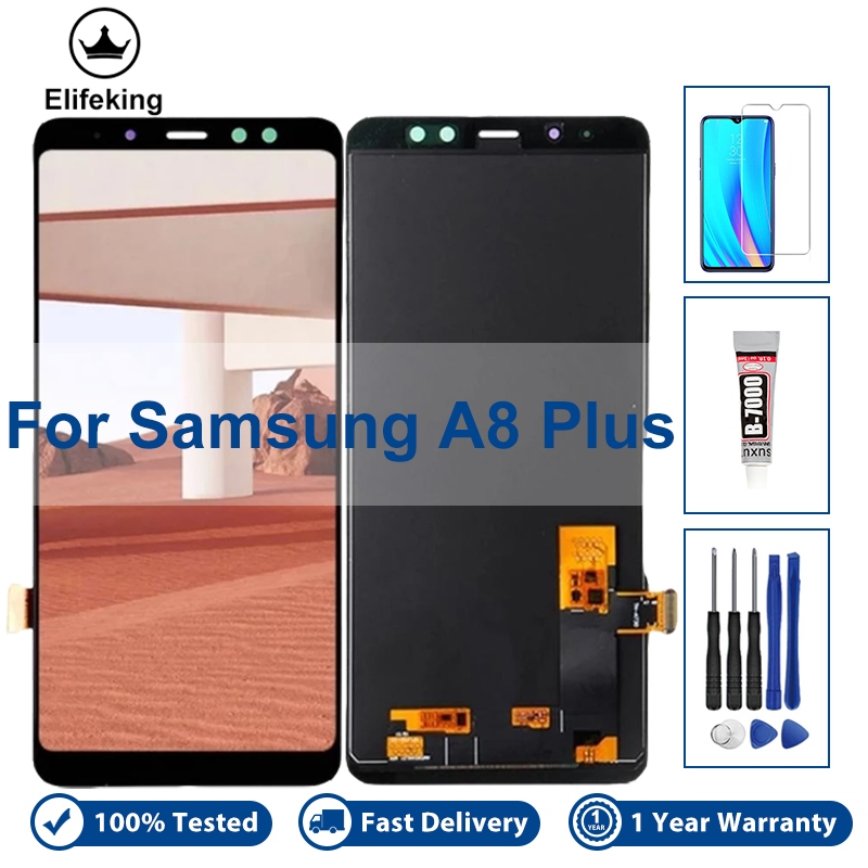 LCD For Samsung Galaxy A8+ A8 PLUS 2018 LCD Display Touch Screen Digitizer Assembly SM-A730F ...