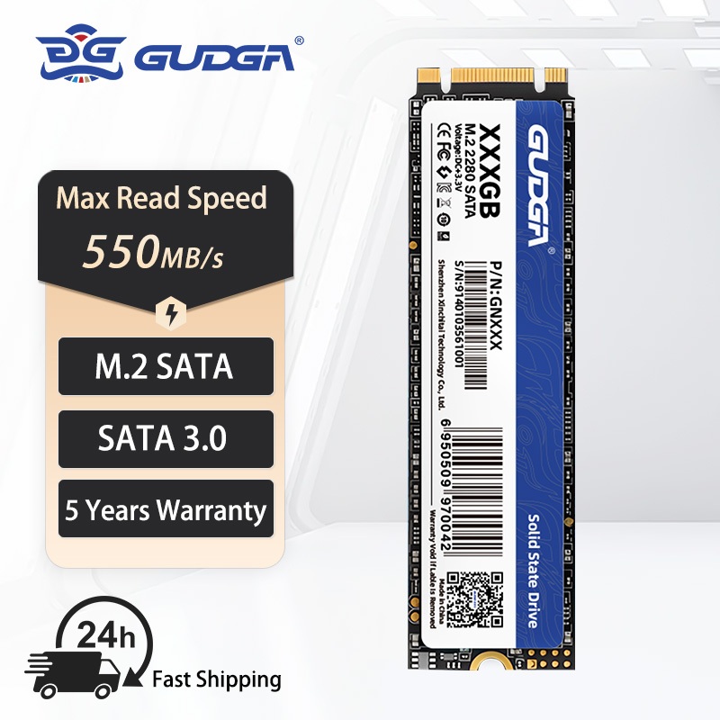 GUDGA M.2 NGFF SATA3 SSD M2 SATA SSD 64GB 128GB 256GB 512GB Internal ...