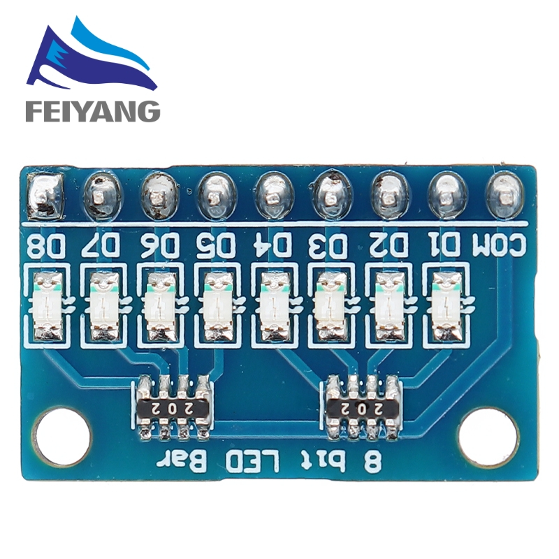 3.3V 5V 8 Bit Blue / Red Common Anode / Cathode LED Indicator Module ...