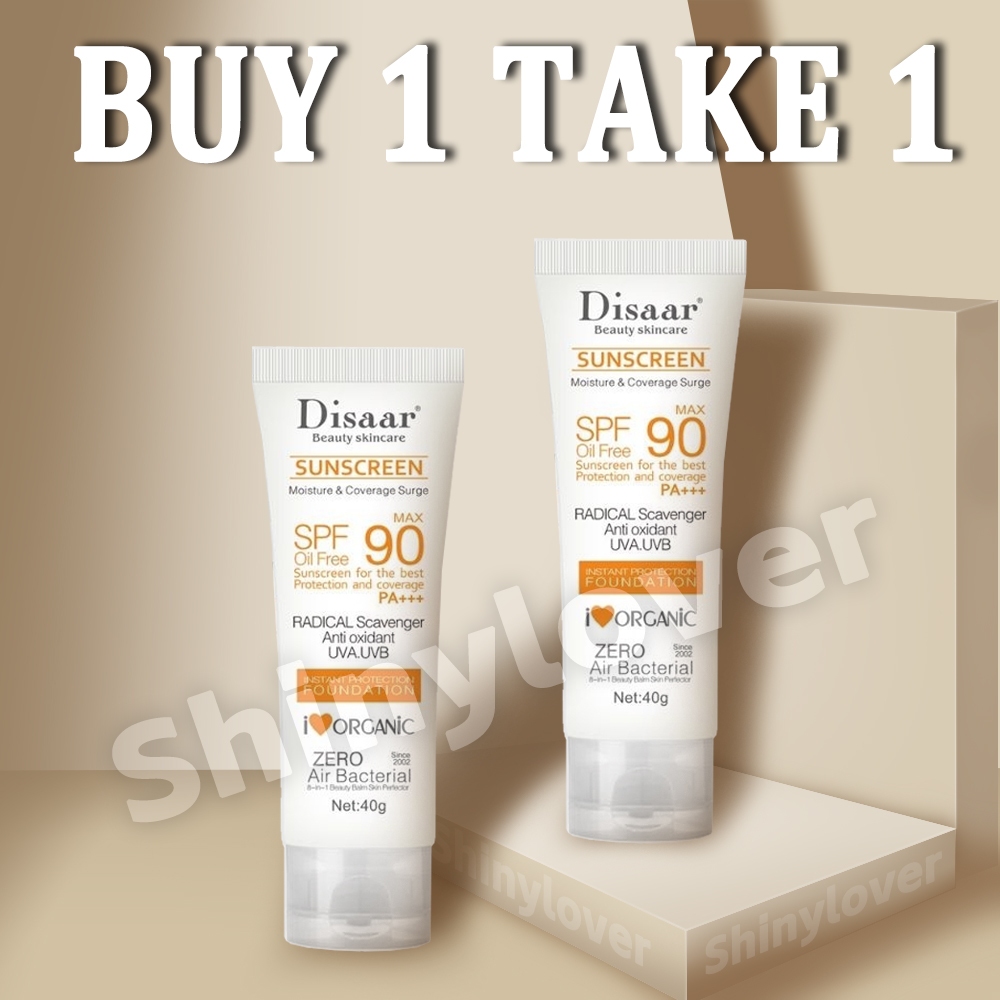 Disaar Facial Sunscreen Cream SPF 90 PA+ Moisturizing Skin Protect Sunblock 40g | Shopee Philippines