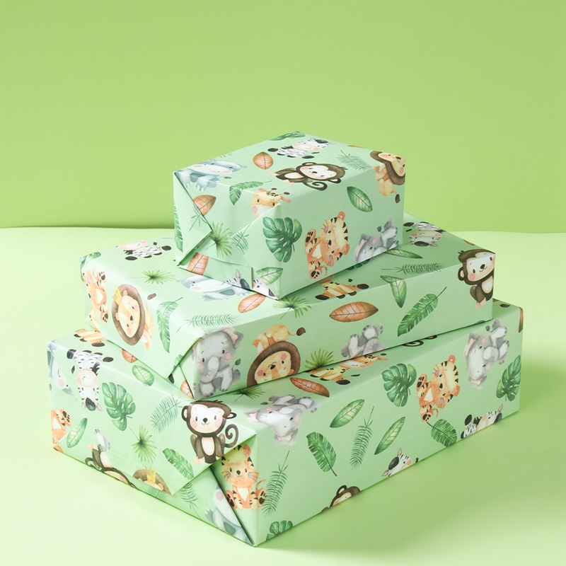 50*70cm Safari Theme DIY Gift Wrapping Paper Jungle Theme Party ...