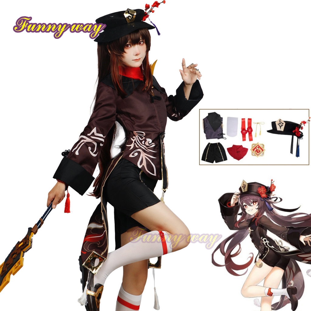 Genshin Impact Hutao Cosplay Costume Femme Halloween Cosplay Anime ...
