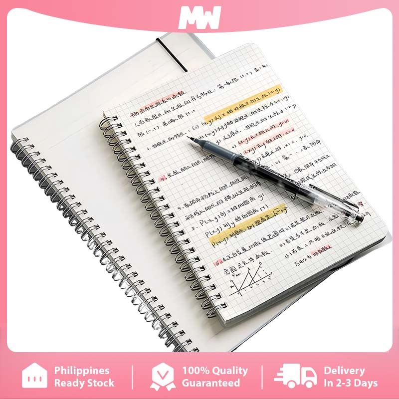 A4 Coil Spiral Notebook 80 Grams Thickened Notebooks 80 Sheets Notepads ...