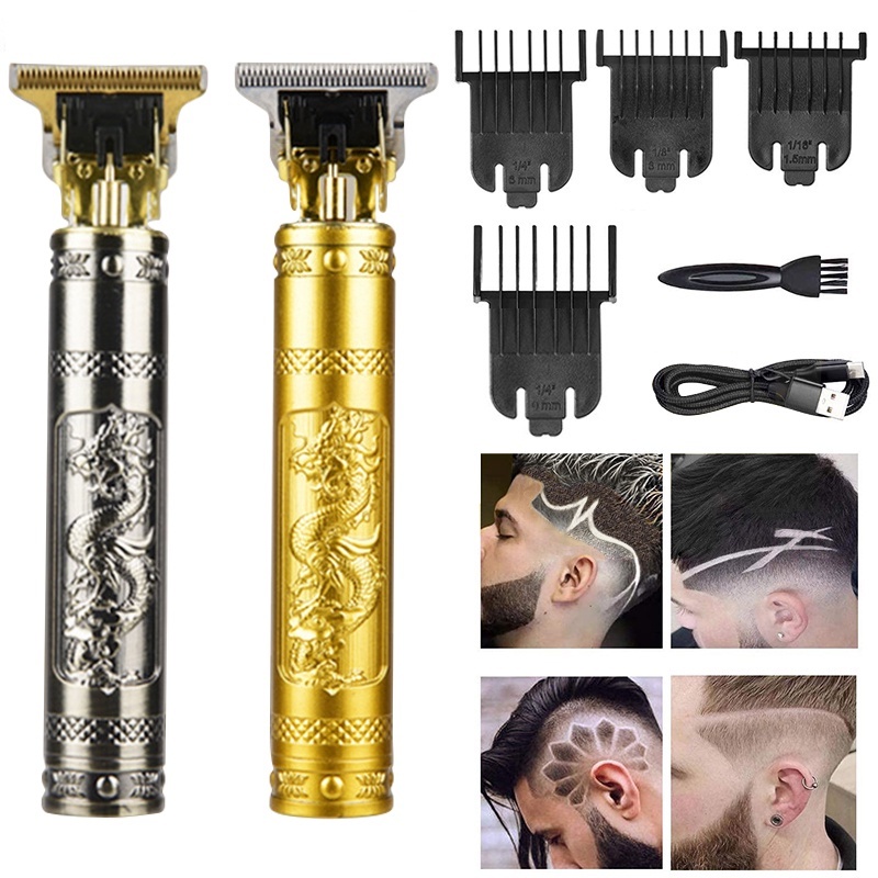 T9 Trimmer Razor Hair Cut USB Rechargable Dragon Trimmer Electric Hair ...