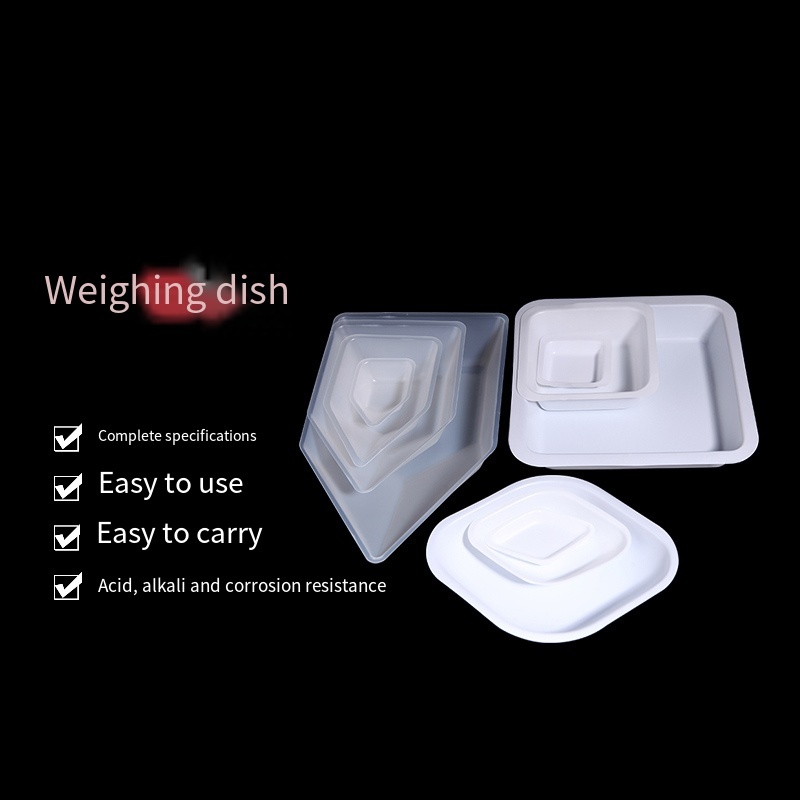 10Pcs-Plastic Weighing Dish Laboratory Weighing Boat Diamond Boat Shape ...