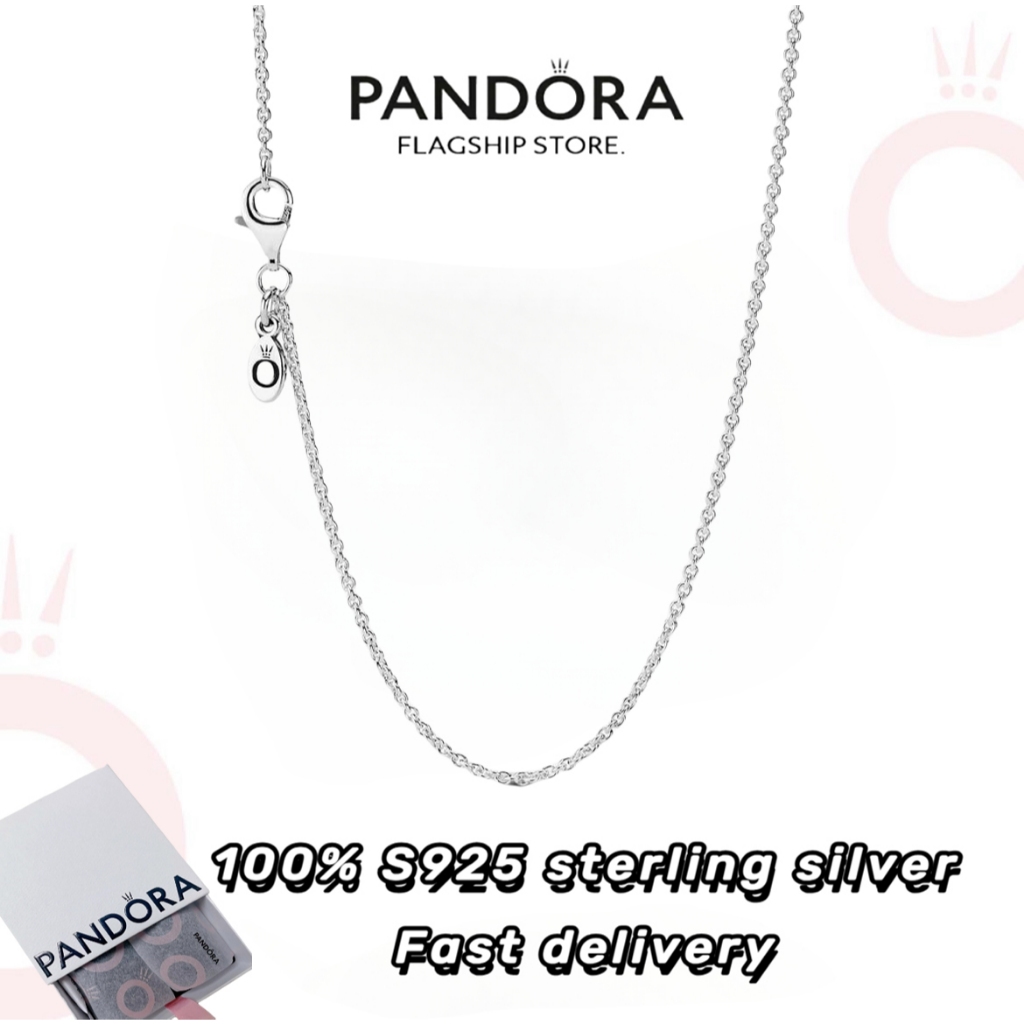 PANDORA 100% Authentic S925 Sterling Silver Pendant Necklace DIY Couple ...