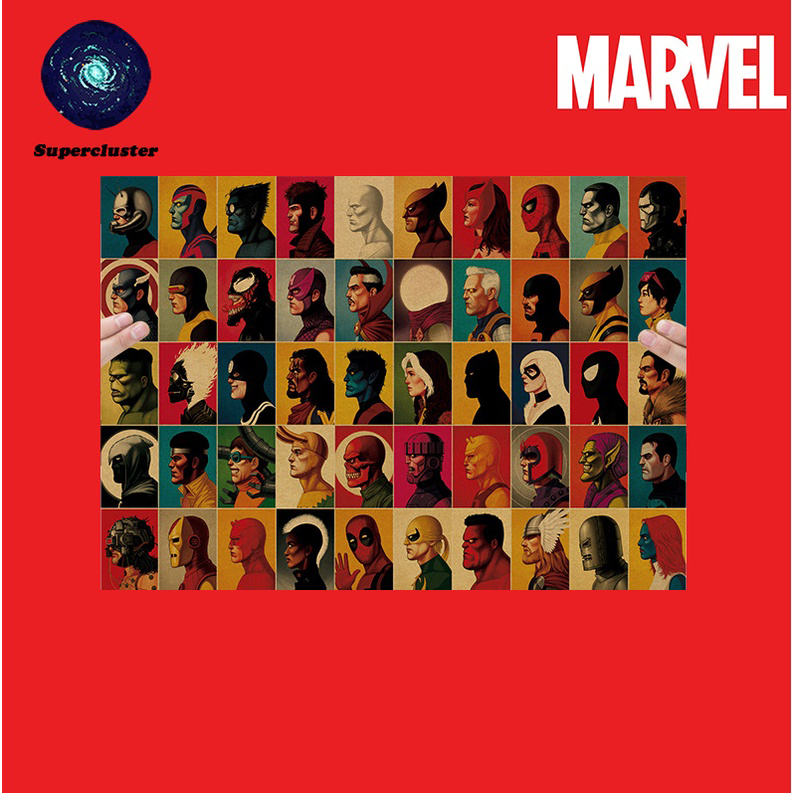 Marvel "Heros head icon" poster Anime canvas prints wall poster ...