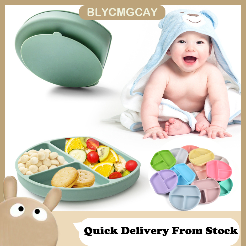 Silicone Baby Plate Children Bottom Suction Complementary Food Plate ...