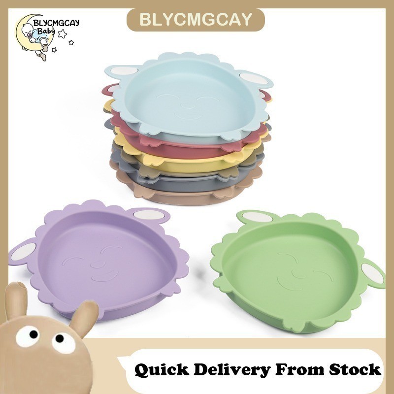 Silicone Children Cartoon Lamb Plate Bottom Suction Drop-proof Baby ...