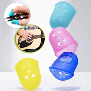 Colorful Silicone Guitar Fingertip Protection Nonslip Fingerstall For ...
