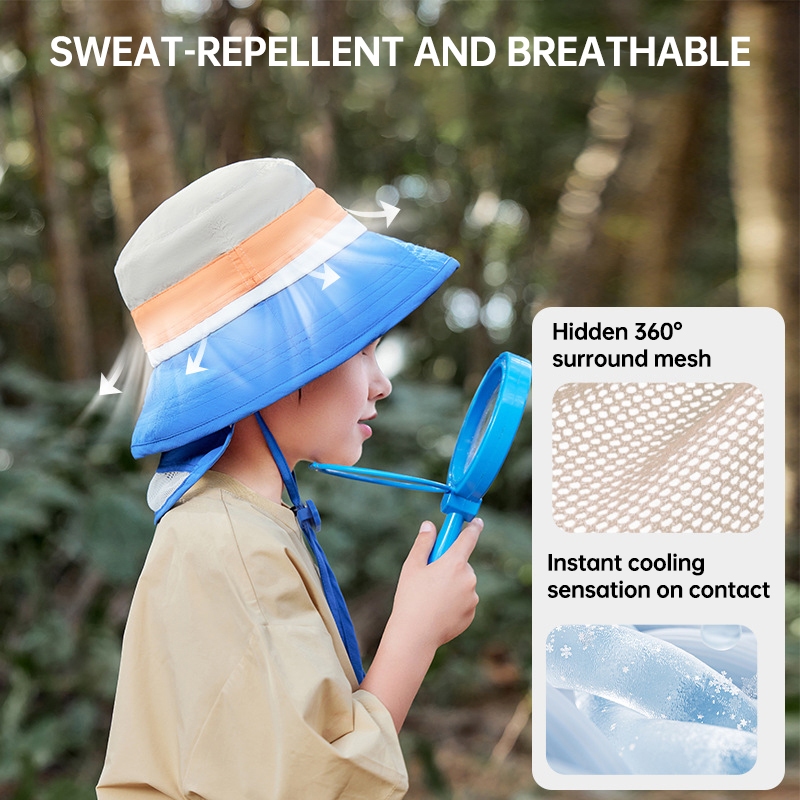 Lemonkid children's sun hat anti-ultraviolet breathable sun protection ...