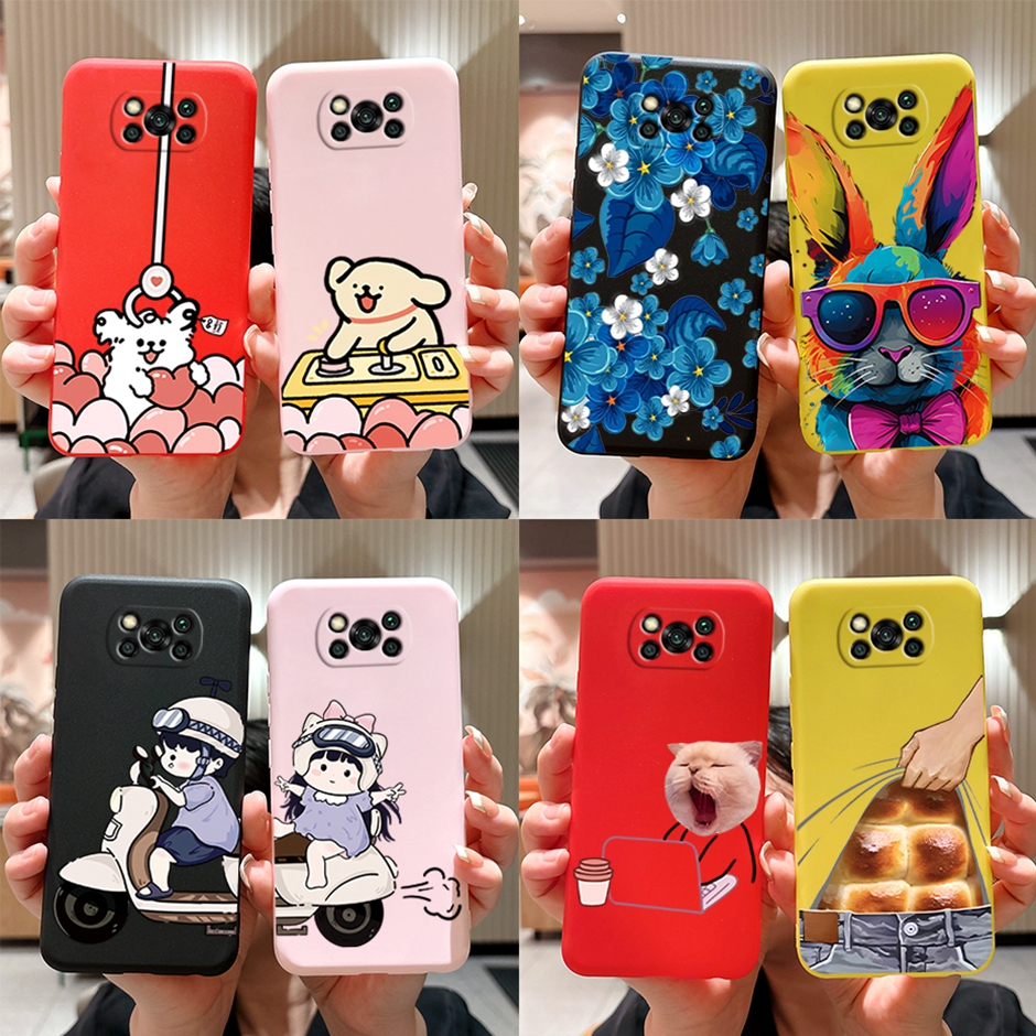 For Xiaomi Poco X3 NFC X3 Pro Printed Case Lovely Painted Soft Silicone ...