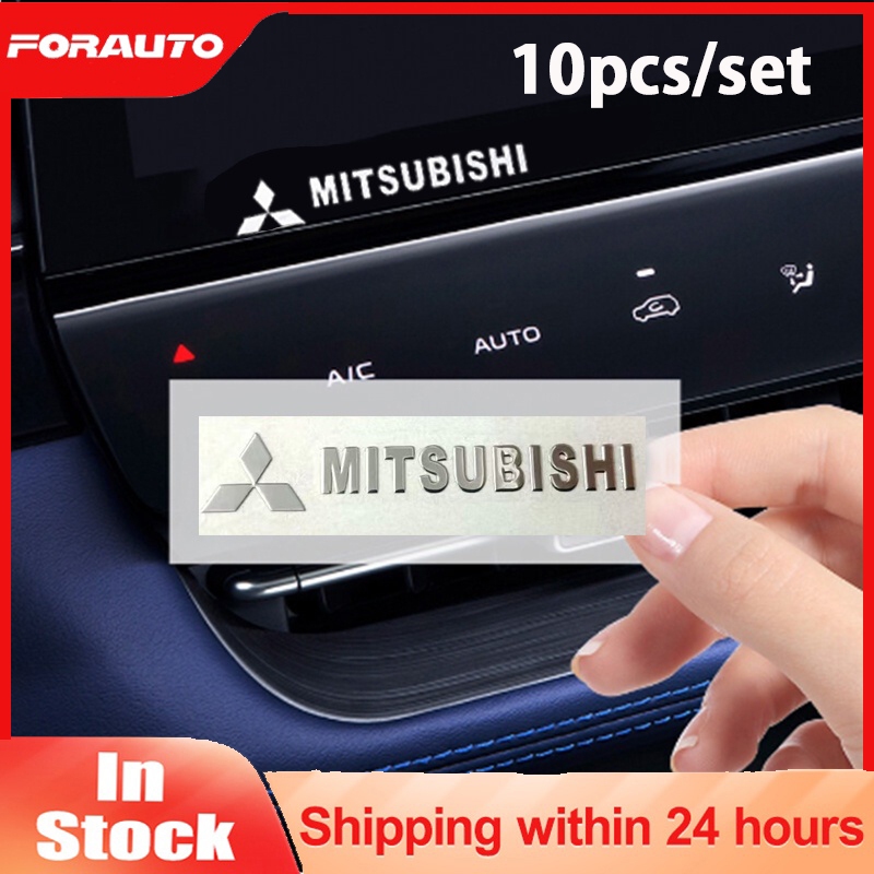 [Ready Stock] 10pcs/set Mitsubishi Car Creative Logo Decoration Metal ...