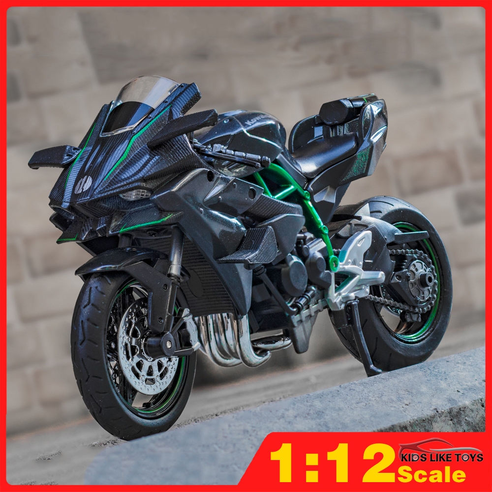 KLT 1:12 Kawasaki H2r Motorcycle Metal Alloy Toys Car Model Diecast ...