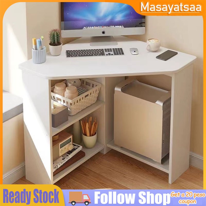 Simple Triangular Study Desk Corner Writing Desk Corner Corner Computer ...
