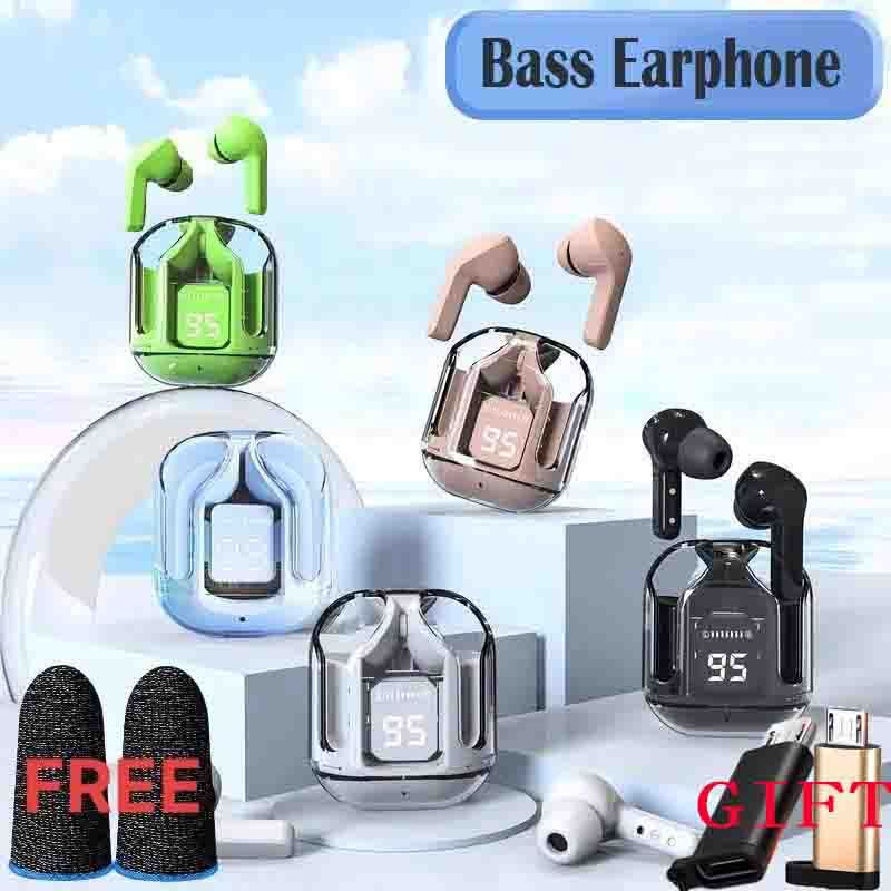 Promotion】【 Free Glove+Adapter】12D Sound TWS 5.3 Bluetooth Earphones ...