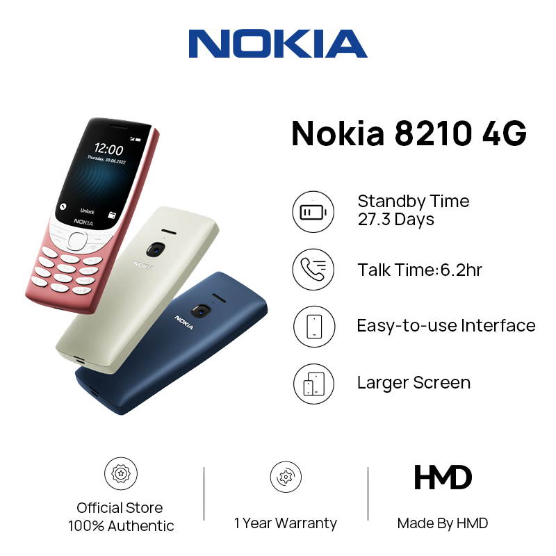 Nokia 8210 4G Original Brand New 2.8 Inches with Rear Camera FM Radio ...