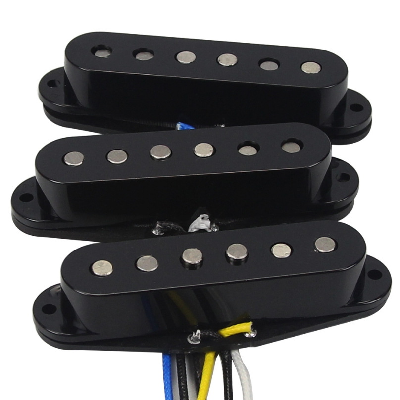 FLEOR Set of Vintage Staggered Alnico 5 Single Coil Pickups Guitar ...