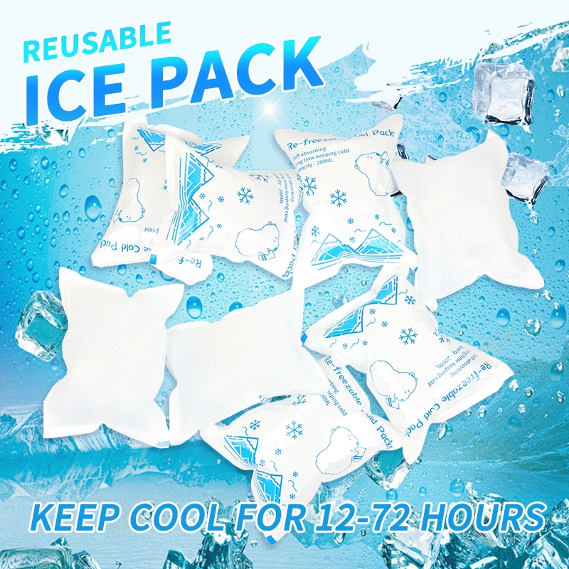 Portable 200ml Mini Reusable Ice Pack Cold Gel Insulated Cooler Bag ...