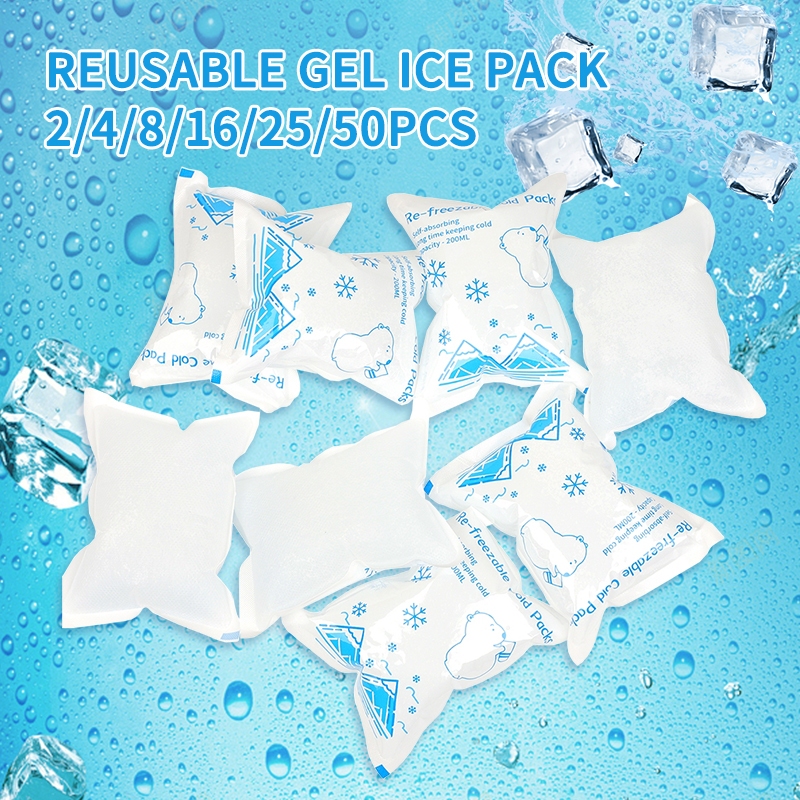 200ml Reusable Ice Bag Gel Pack Fresh-keeping Bag Food Cooler ...