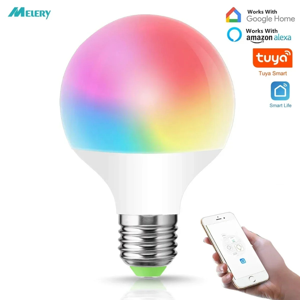 Wifi Smart E27 LED Light Bulb G95 12W 1200lm Equivalen 100-240V Warm ...