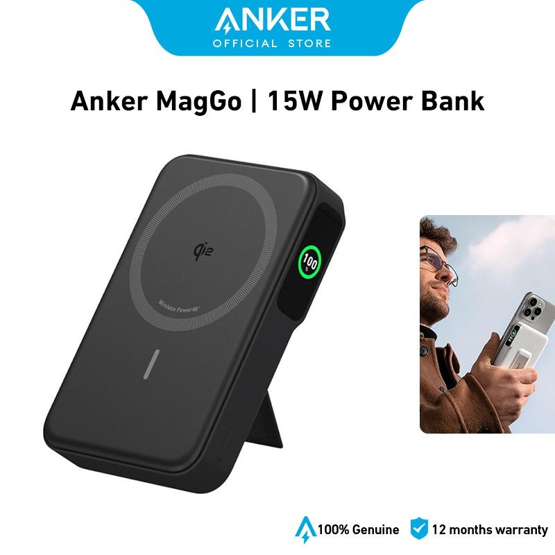 Anker Maggo Power Bank Qi2 Certified 15w Ultra Fast Magsafe Compatible