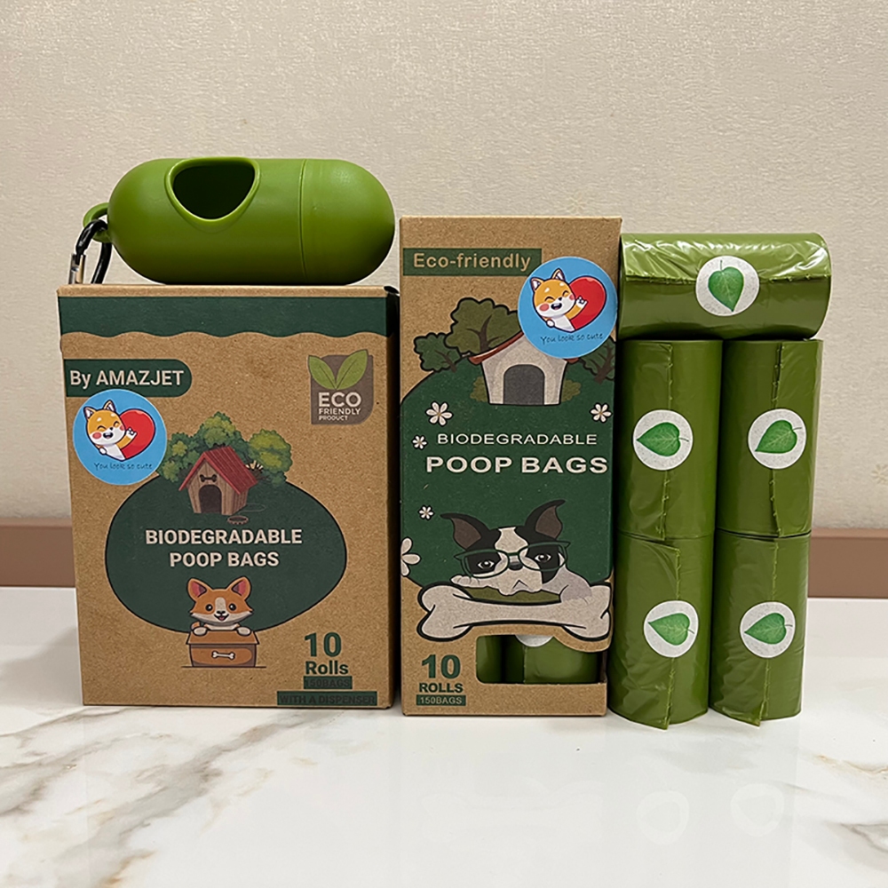 Biodegradable Dog Poop Bag 150 Count Scented Leak Proof and Extra Thick ...