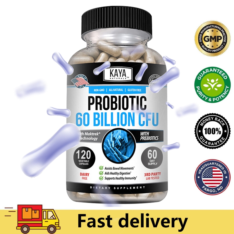 KAYA Probiotic and Prebiotic Complex 60 Billion CFU Complex Capsules ...