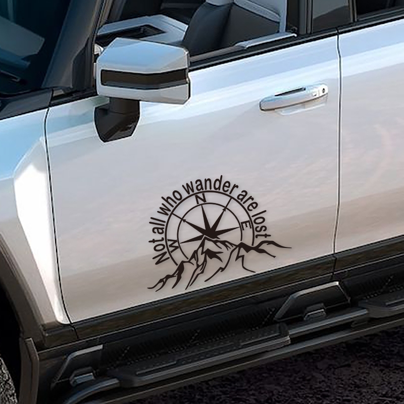 COMPASS Car Sticker Personalized Fashion Car Window Door Stickers Car ...