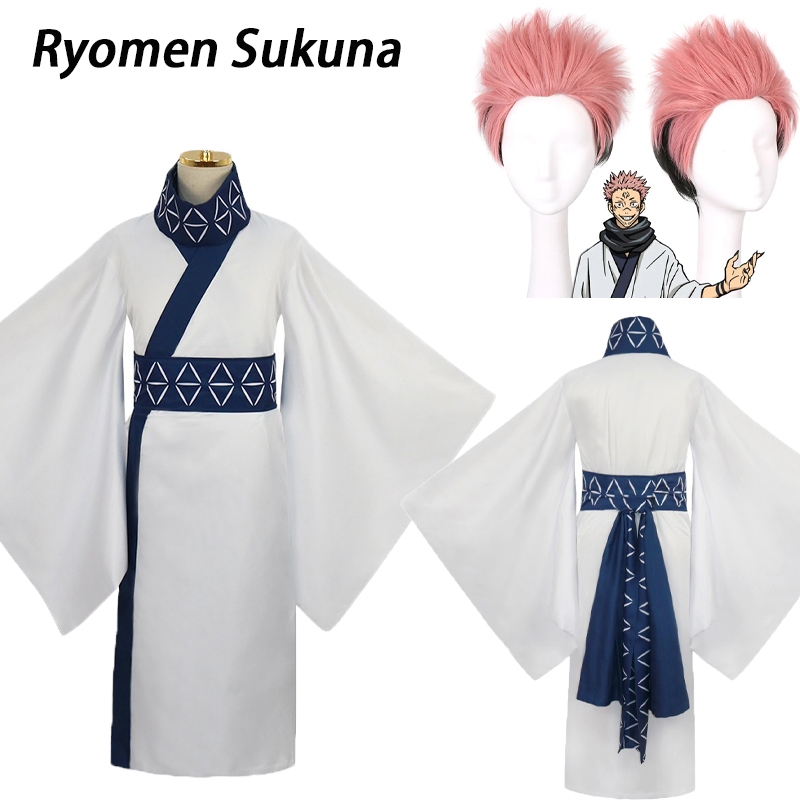 Anime Jujutsu Kaisen Ryomen Sukuna Cosplay Costume Japanese Kimono ...