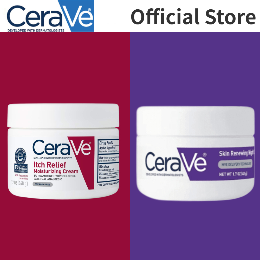 Cerave Moisturizing Cream Night Cream/Red Itch Relief | Shopee Philippines